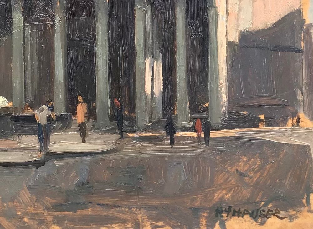 Renée Yolande HAUSER (1919-2008) Roma Pantheon Gem. Signiert | Kaufen ...