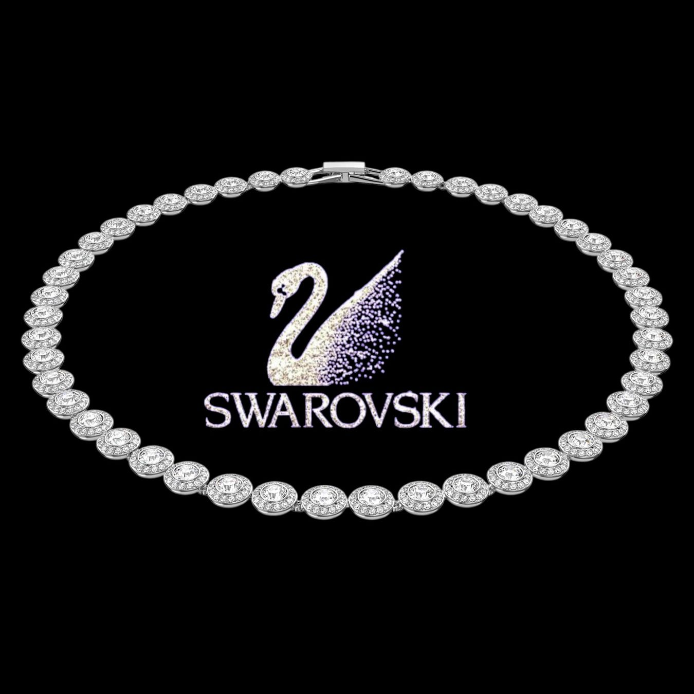 SWAROVSKI HALSKETTE KETTE COLLIER TRAUM UNA ANGELIC SILBER (Neu und ...