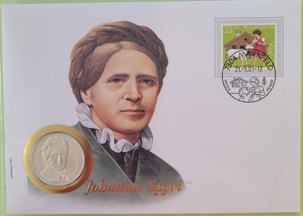 20 Fr. Gedenkmünze 2001 JOHANNA SPYRI / HEIDI im Münzbrief (Gebraucht) in Oberriet SG für CHF 26 ...