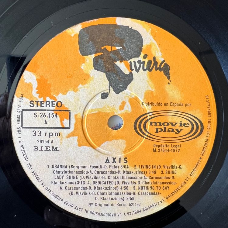 Axis - Someone, Eva Eli, Osanna / 1. Spain-Press. 1972 (Gebraucht) in ...