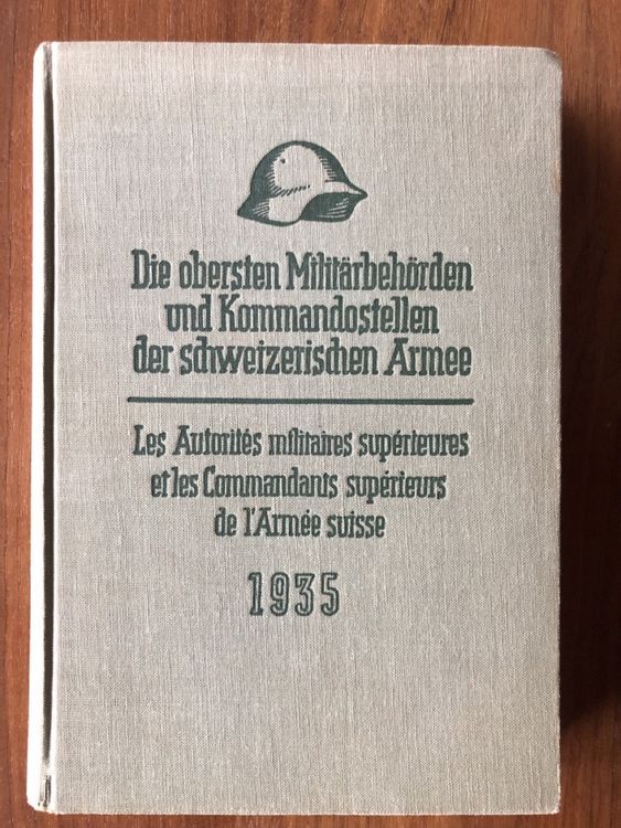 Die obersten Militärbehörden der schweizerische Armee 1935 (Gebraucht ...