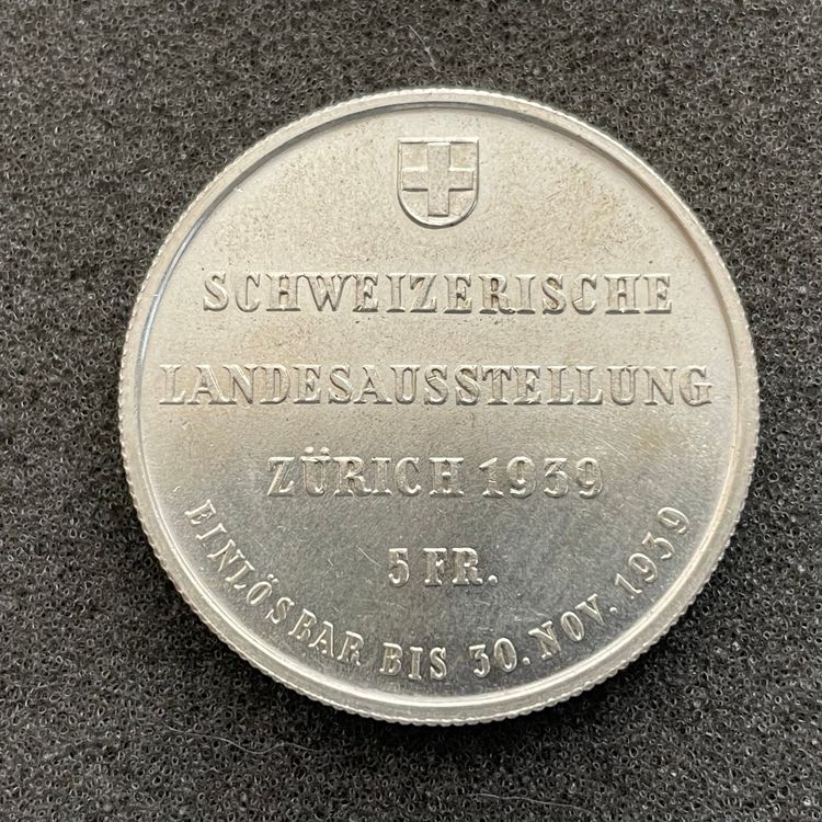 5 Franken Schweiz Silber Landi 1939 | Kaufen auf Ricardo