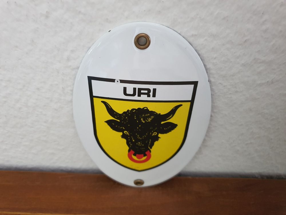 Emailschild Kanton URI Wappen Logo Emaille Schild Schweiz | Kaufen auf ...