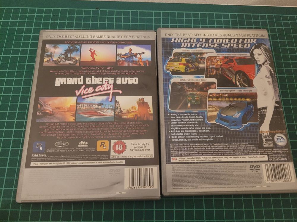 Grand Theft Auto Vice City & NFS Underground PS2 Games🎮 (D'occasion) à ...