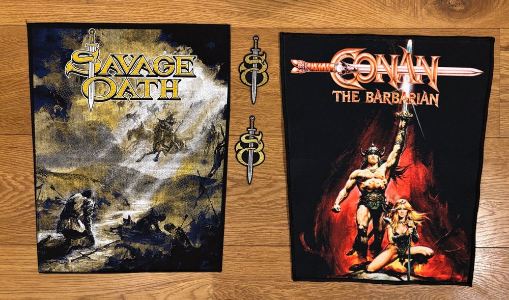 SAVAGE OATH / CONAN Heavy Metal Doom Metal Patch Aufnäher (Neu (gemäss ...