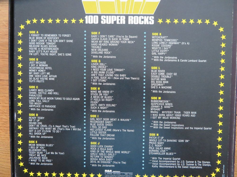 ELVIS PRESLEY 7 LP BOX UND 7 POSTER 100 SUPER ROCKS | Kaufen auf Ricardo