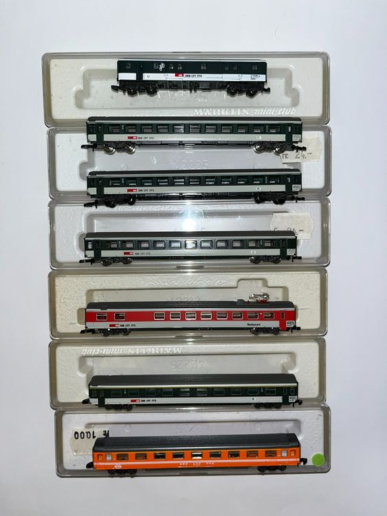 7 Teiliger SBB EW IV Zug Spur Z inkl. Packwagen EW II (Gebraucht) in Niederwangen BE für CHF 206 ...