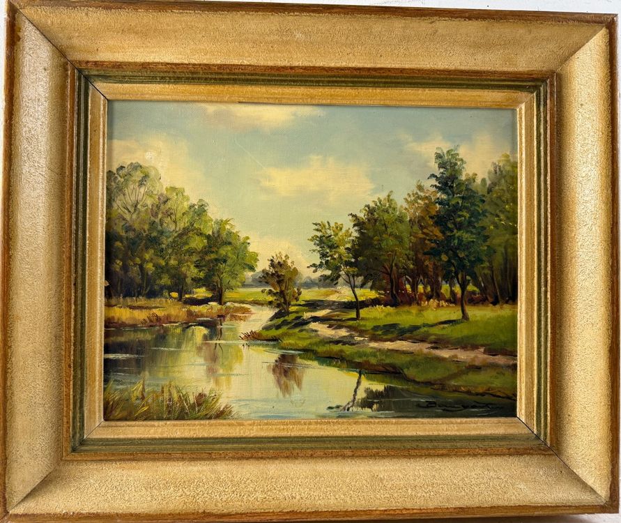 Gemälde Flusslandschaft signiert (Gebraucht) in Neuhausen am Rheinfall für CHF 10 – mit ...