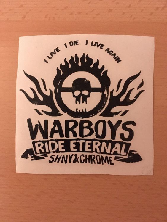 Aufkleber Warboys Logo MAD MAX Furio (Neu und originalverpackt) in ...
