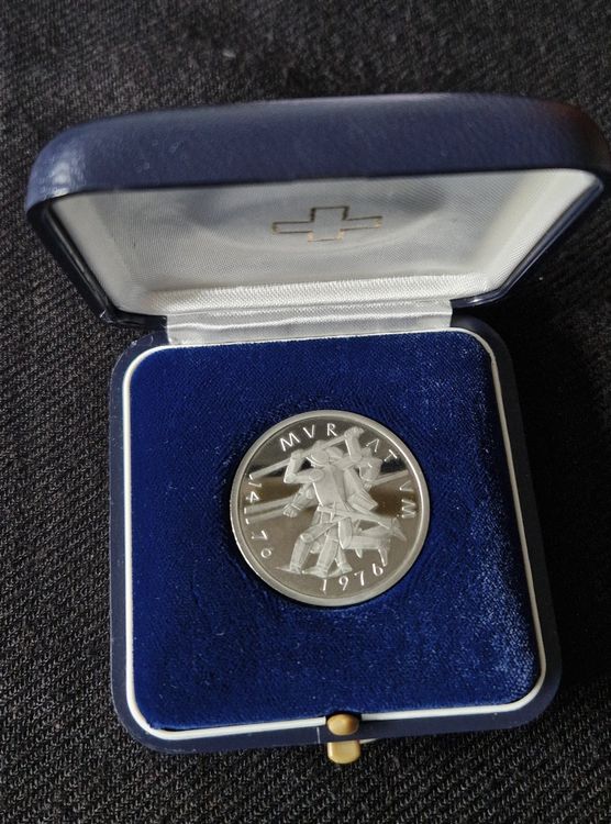 Gedenkmünze 5 Franken PP "Schlacht bei Murten" von 1976 (Neu (gemäss Beschreibung)) in Affoltern ...