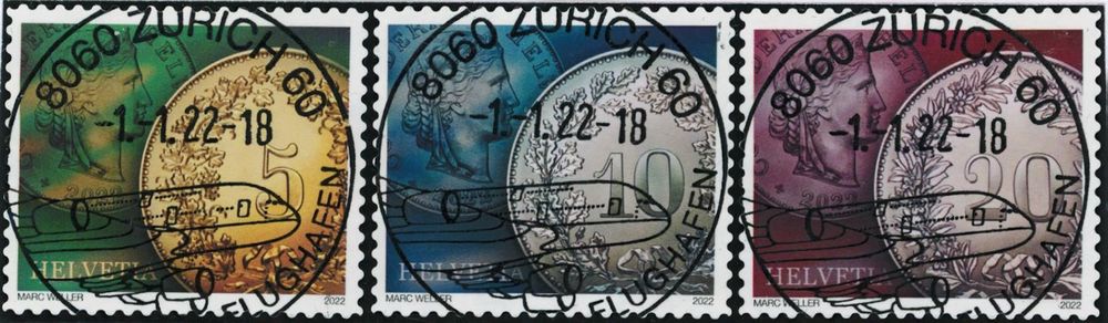 2022 - Münzen - Ersttag Voll Stempel ET (Gebraucht) in Schindellegi für CHF 1.5 – mit Lieferung ...