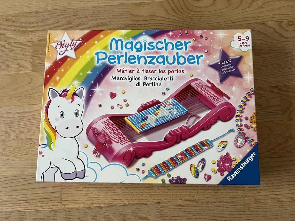Ravensburger Perlenzauber Einhorn Webrahmen Armband Basteln (Neu (gemäss Beschreibung)) in ...