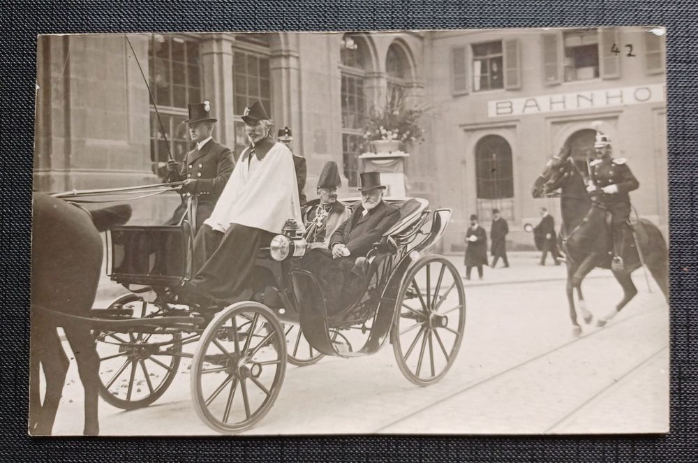 AK Kaiser Besuch BUNDESRAT Ludwig Forrer BAHNHOF BERN (Gebraucht) in ...
