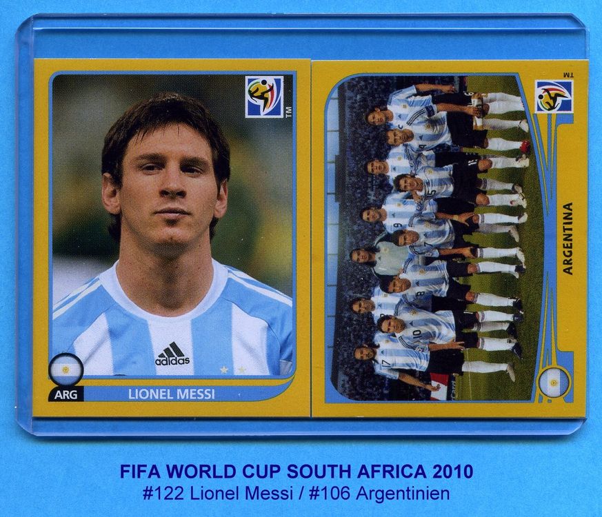 Lionel Messi Panini Sticker WM 2010 Südafrika (Neu (gemäss Beschreibung ...
