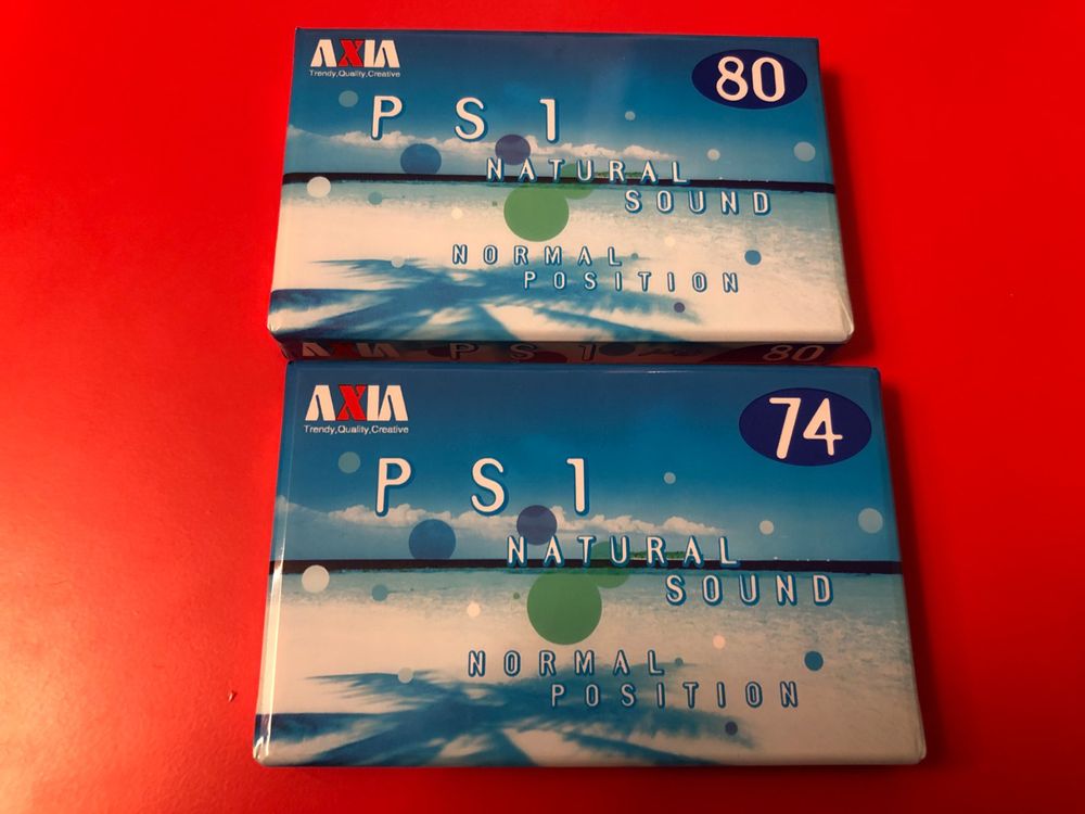 2 x AXIA PS1-74 und 80 Natural Sound Kassetten Type I rar! (Neu und originalverpackt) in ...