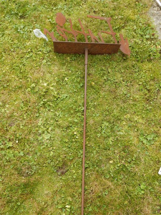 Gartendeko Rost 'Futterstelle' für Vögel Meisenknödelhalter (Neu ...