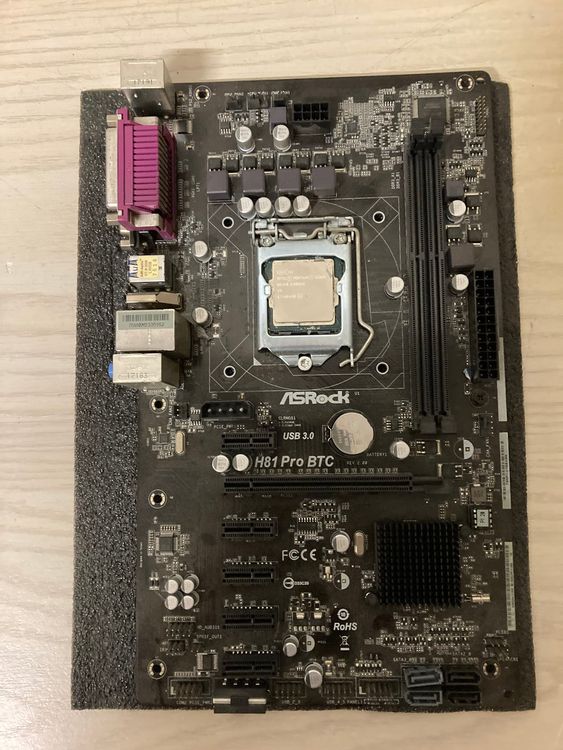 ASRock H81 Pro BTC Mining Mainboard + Intel G3260 und Lüfter (Gebraucht ...
