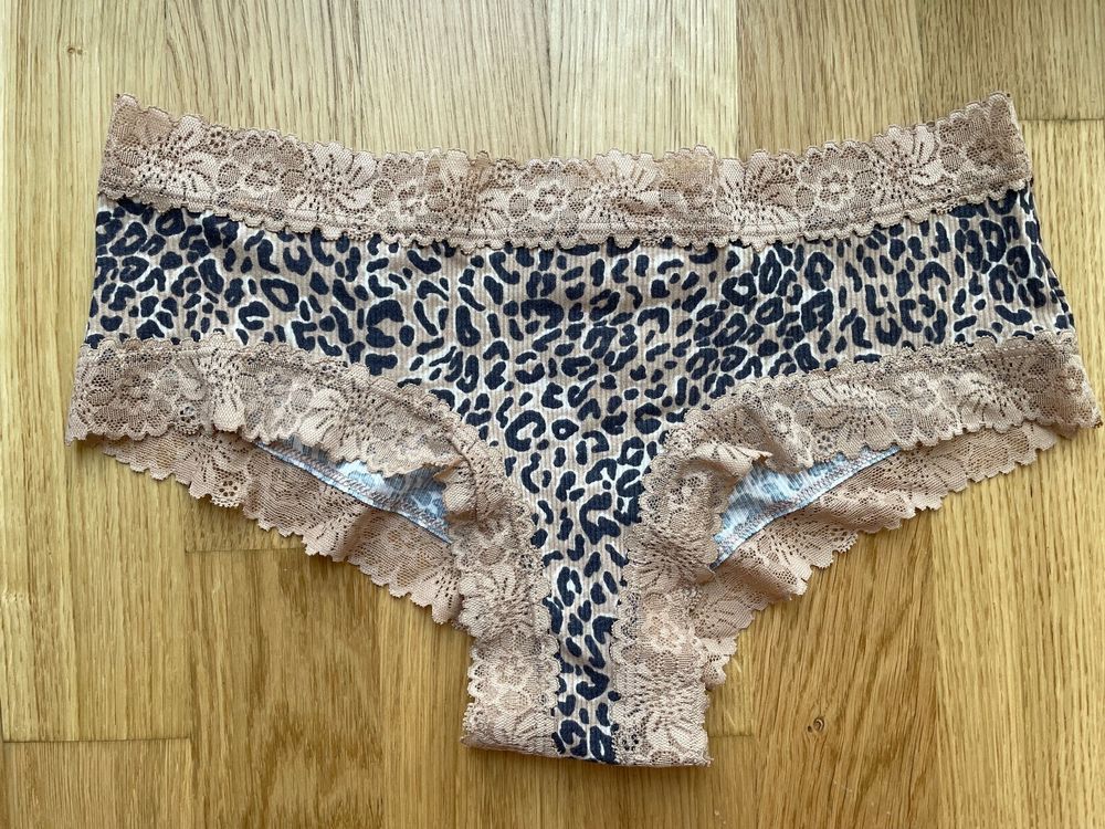 Victoria’s Secret PINK Cotton Lace Trim Cheeky Panty M NEW (Neu und ...