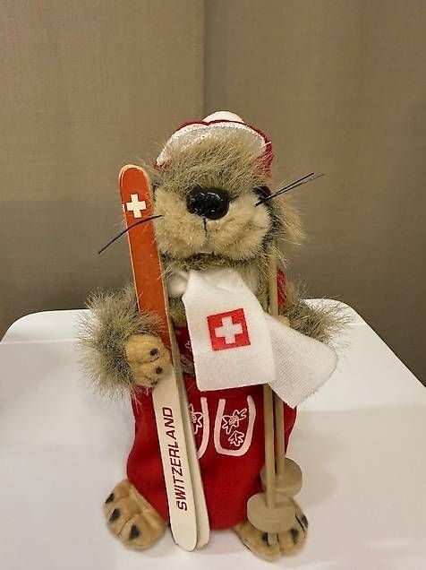 Murmeltier singt mit Ski/Peluche marmotta con sci (canta) (Gebraucht ...