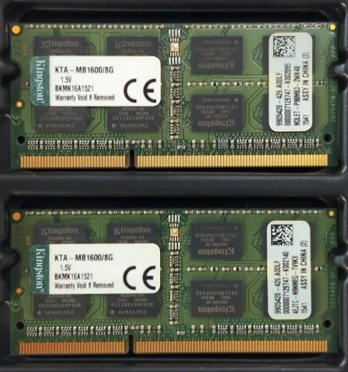 Kingston KTA MB1600/8G – 16 GB Kit (2×8 GB) DDR3 1600 MHz (Gebraucht ...