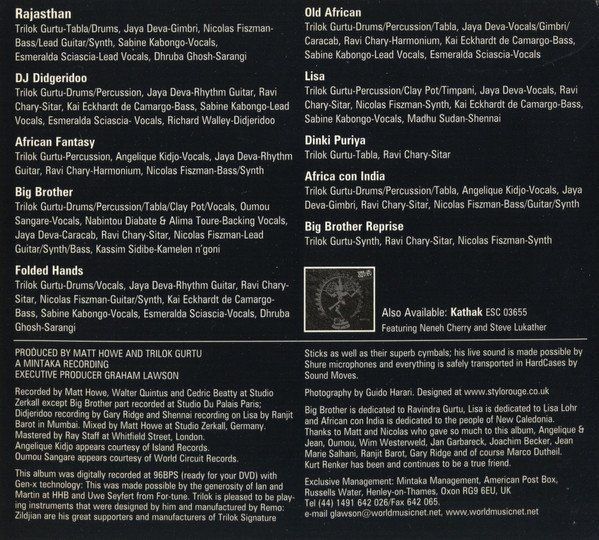 Trilok Gurtu with Nicolas Fiszman, featuring Angelique Kigjo (Gebraucht ...