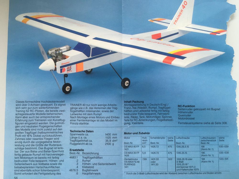 Graupner Trainer 40 | Kaufen auf Ricardo