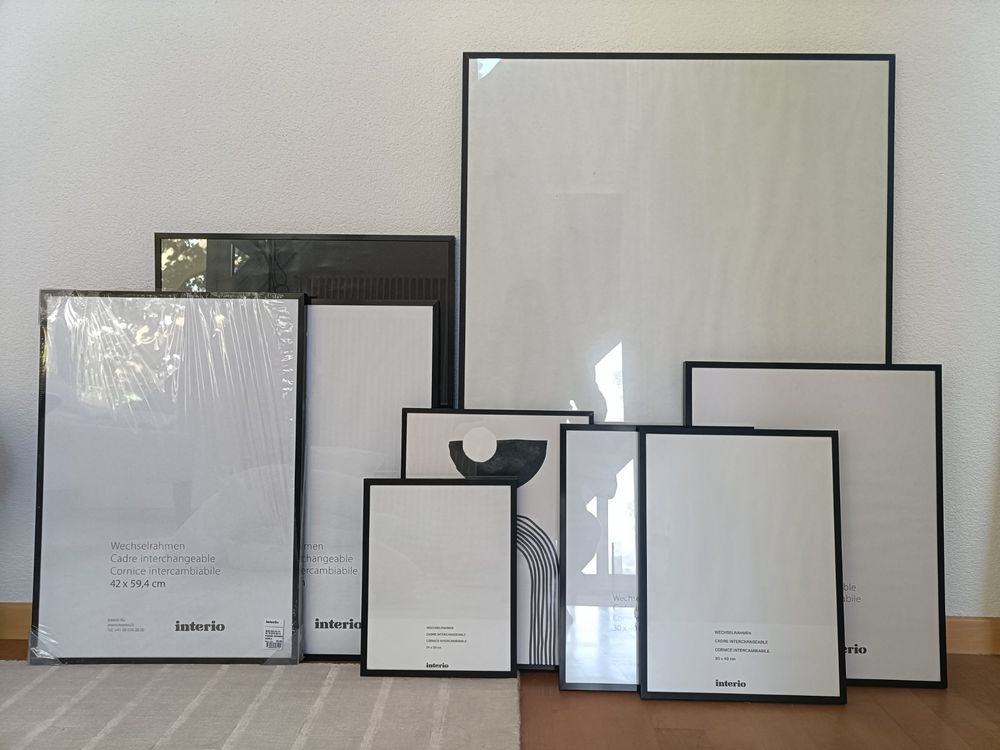 8 Bilderrahmen von Interio mit Glas, schwarz | Kaufen auf Ricardo