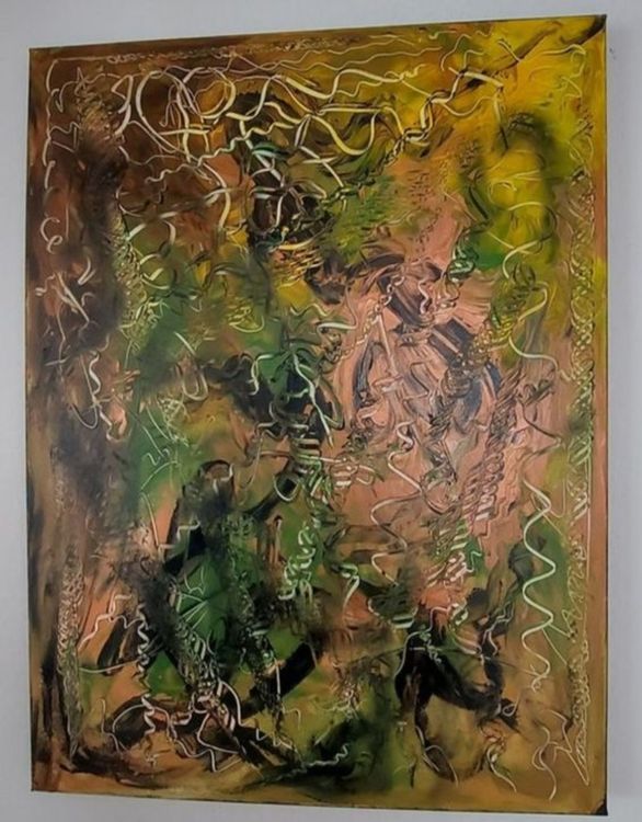 Acrylgemälde Abstrakt 😀 von mir selbstgemalt 60×80 (Gebraucht) in Riehen für CHF 80 – mit ...