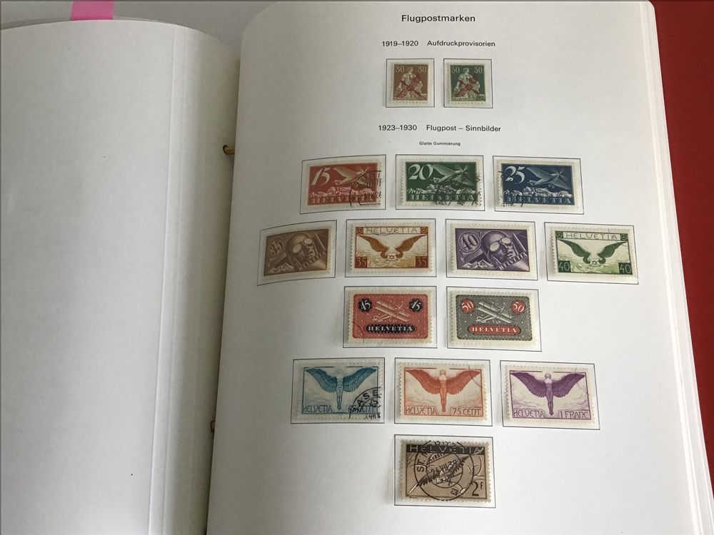 Flugpostmarken Sammlung in Vordruck-Seiten | Kaufen auf Ricardo