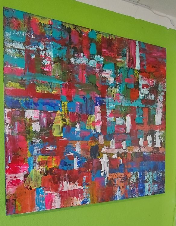 Gemalde Bunt ,Unikat 'von mir selbstgemalt 80×80 (Neu (gemäss Beschreibung)) in Riehen für CHF ...