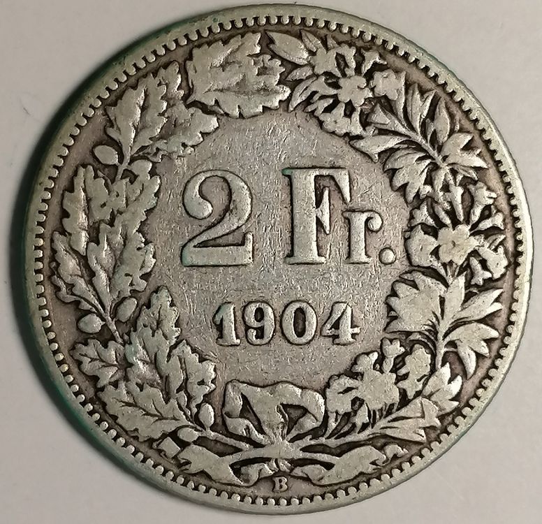 2 Franken Schweiz 1904 (Gebraucht) in Stalden (Sarnen) für CHF 30 – mit Lieferung auf Ricardo kaufen