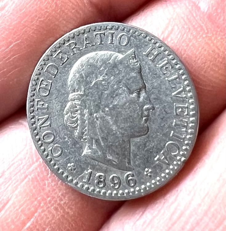 Monnaie suisse centimes chf 0.20 Rappen Münze Schweiz 1896 | Kaufen auf Ricardo