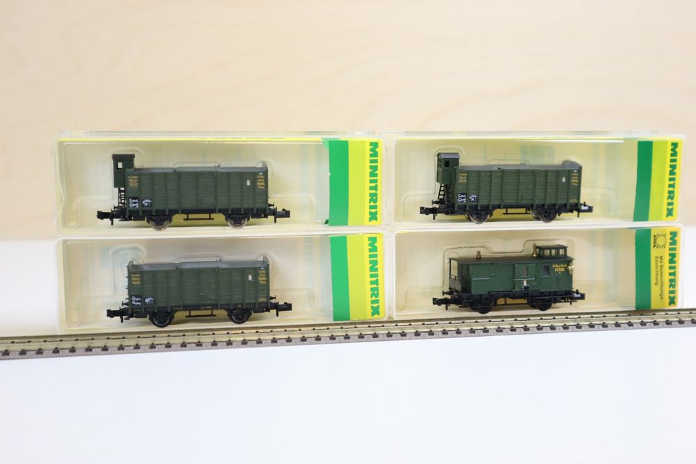 Minitrix 4 x K.Bay Güterwagen Set 13203 - Neu | Kaufen auf Ricardo