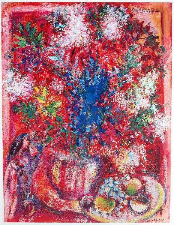 Marc Chagall – Litho LES FLEURS ROUGES (Gebraucht) in Oberriet SG für CHF 199 – nur Abholung auf ...