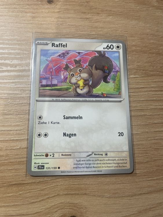 Raffel Pokemon Karte 131/159 Holo - Selten & Top Zustand! (Neu (gemäss ...