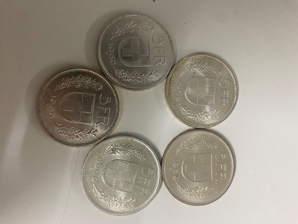5 Stk 5.- 1969 Silber (6) | Kaufen auf Ricardo