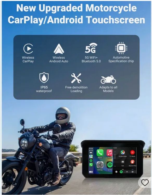 Motorrad Display CarPlay / Android Auto | Kaufen auf Ricardo