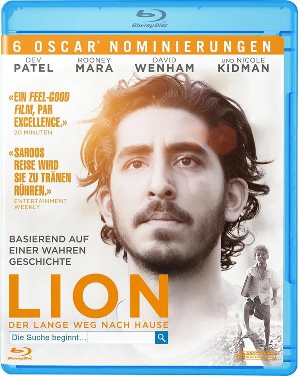 Lion (2016) Dev Patel/Nicole Kidman/Rooney Mara - Blu-ray (Neu (gemäss ...