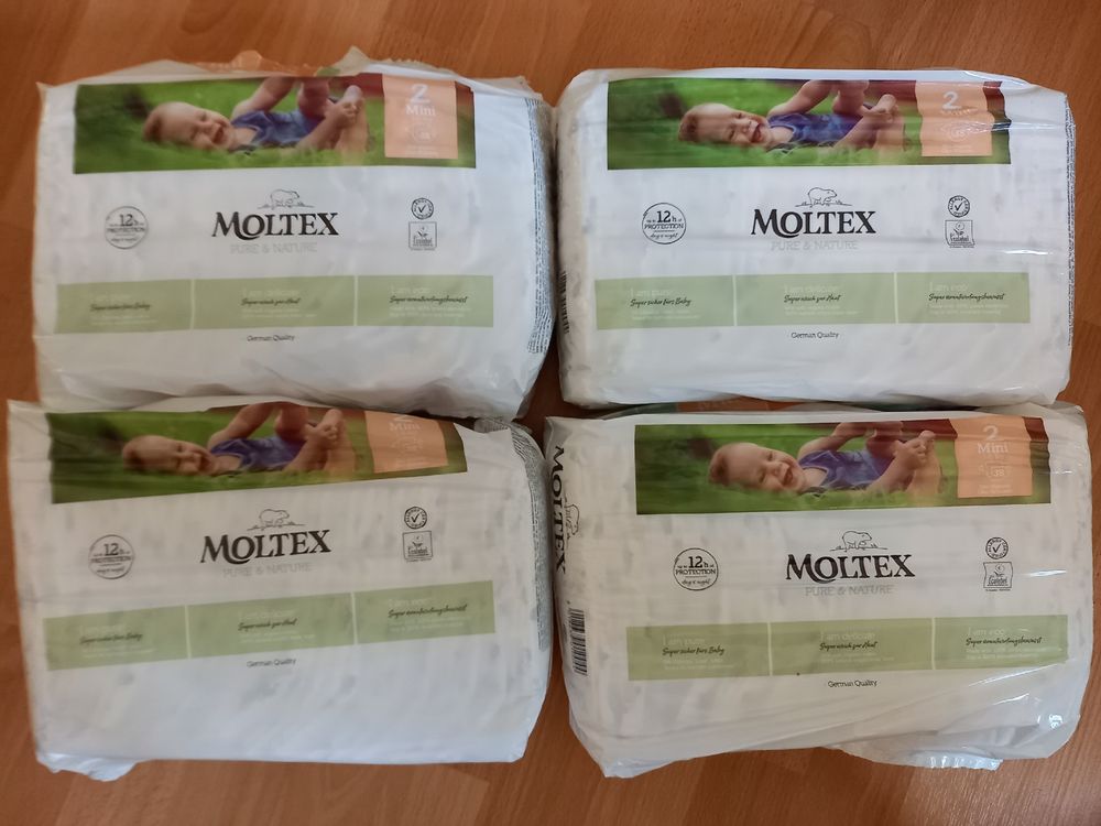 Ökologische Windeln (Moltex) Grösse 2 (3-6kg) | Kaufen auf Ricardo