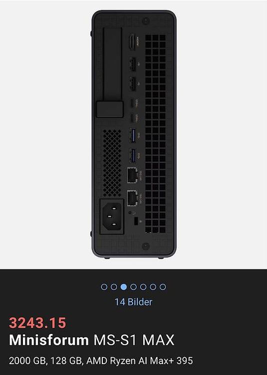 Minisforum MS-S1 MAX 128GB 2TB AMD Ryzen AI Max+ 395 (Gebraucht) in ...