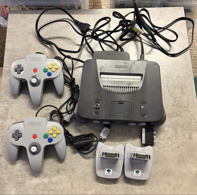 Nintendo N64 mit Expansion Pak, Controller, Gameboy Adapter (Gebraucht ...