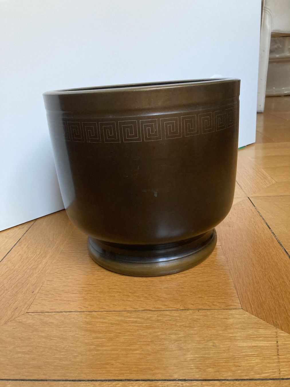 SCHLICHTES CACHEPOT HIBACHI, JAPAN, 25 x 24 cm, RARITÄT, TOP (Gebraucht ...