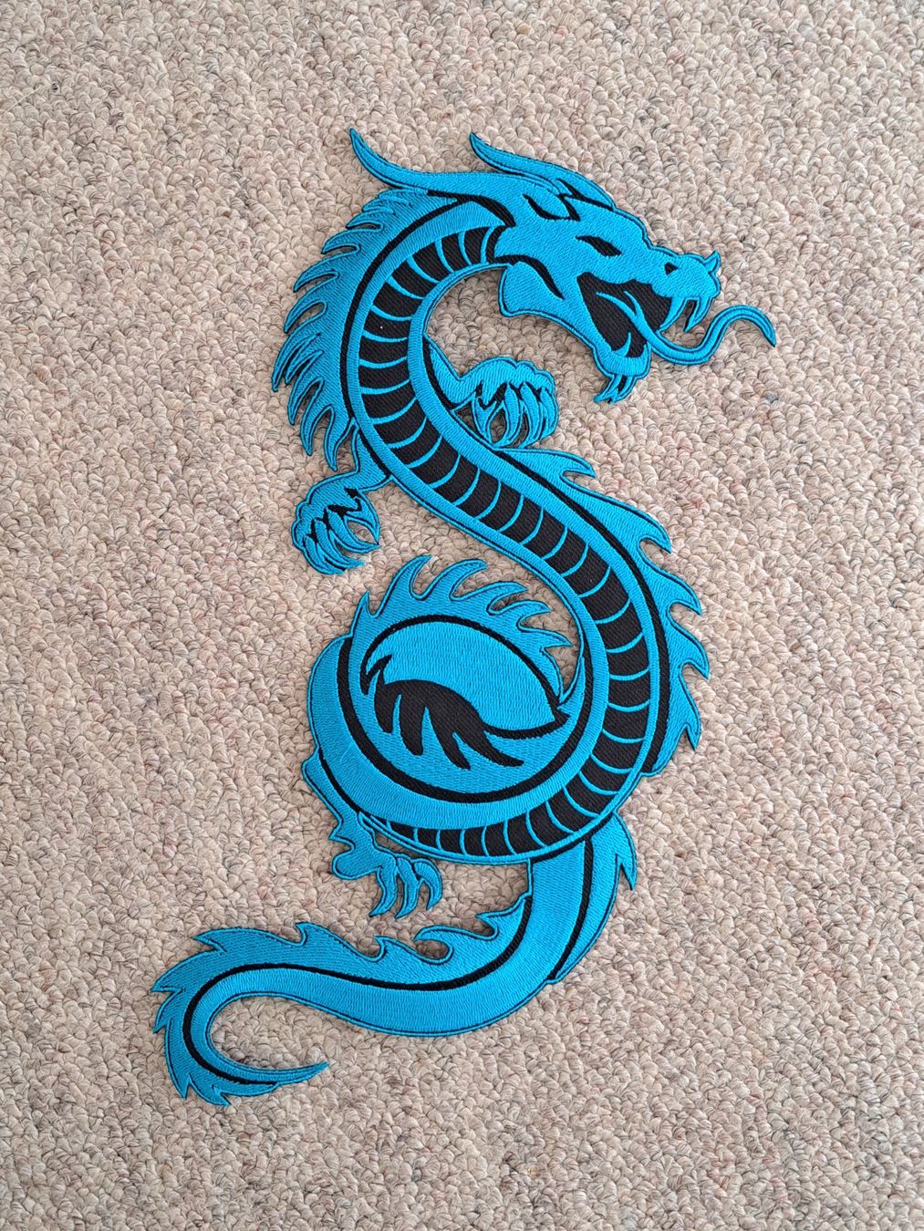 DRACHE - XXL Aufnäher - Aufbügler - Stickerei - 26,5x13,3cm (Neu ...