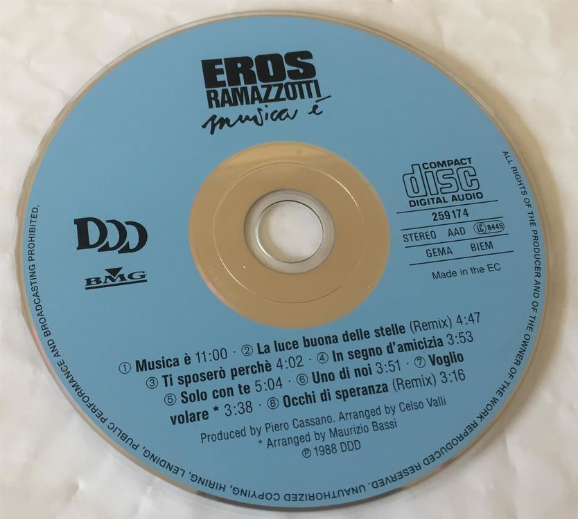 Eros Ramazzotti - Musica é - CD (Gebraucht) in Genève für CHF 1 – mit ...