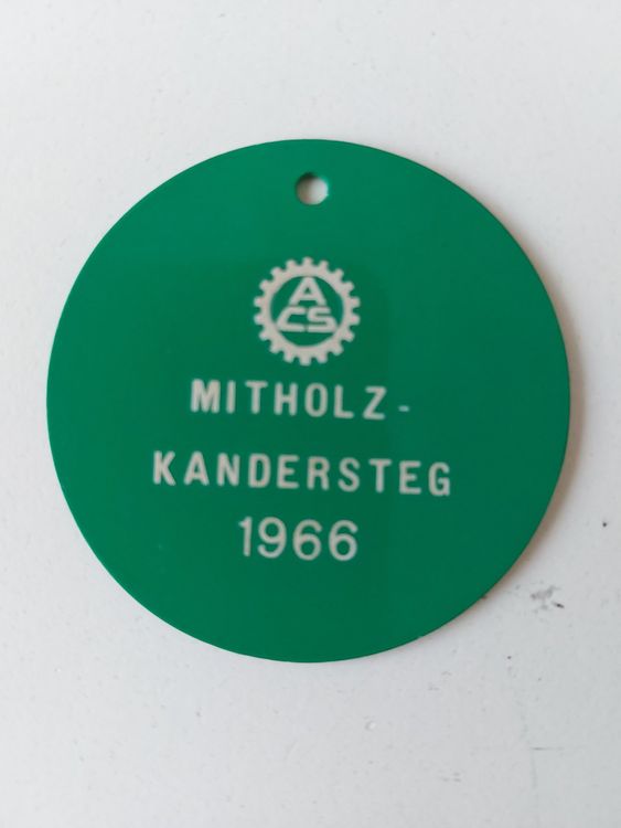 Plakette ACS Bergrennen Mitholz - Kandersteg 1966 Badge (Gebraucht) in ...