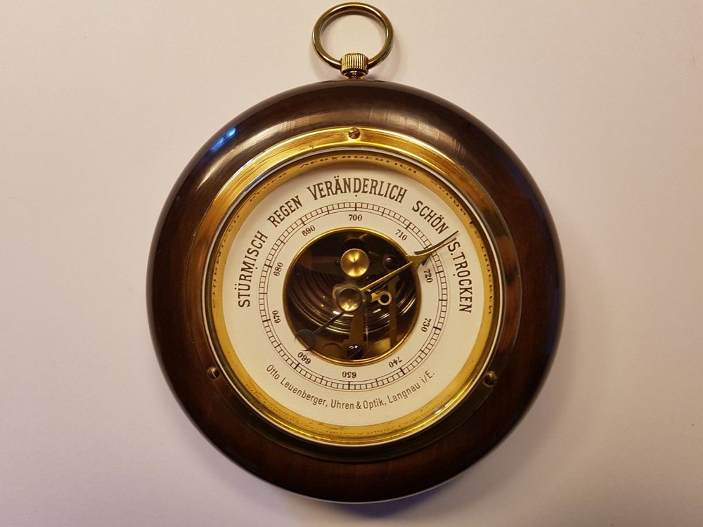 Barometer Lufft Langnau IE antik Form wie Uhr, Funktioniert | Kaufen ...