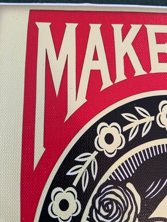 📌 Make Art Not War Obey Print mit Makeln Anti-Krieg-Slogan (Gebraucht ...