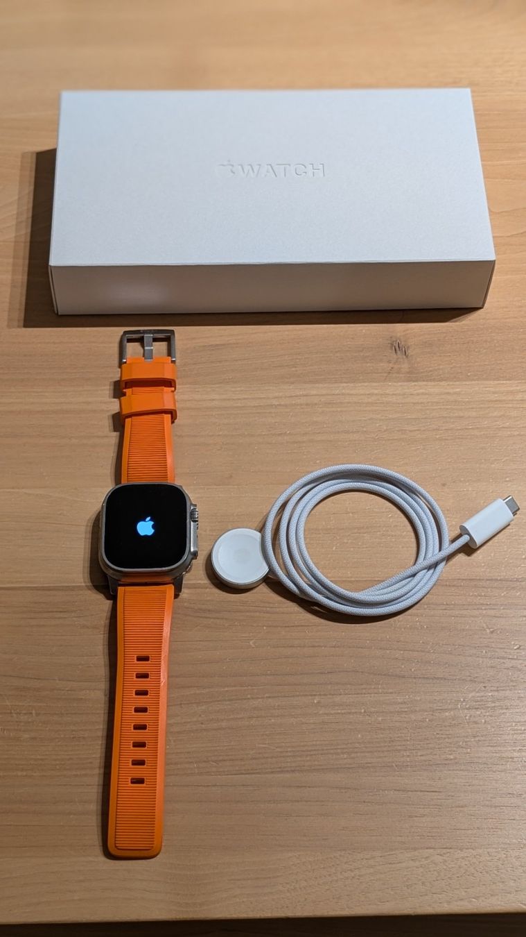 Apple Watch Ultra, Titan, 49mm, GPS/Cellular, mit Ocean Band (Gebraucht ...