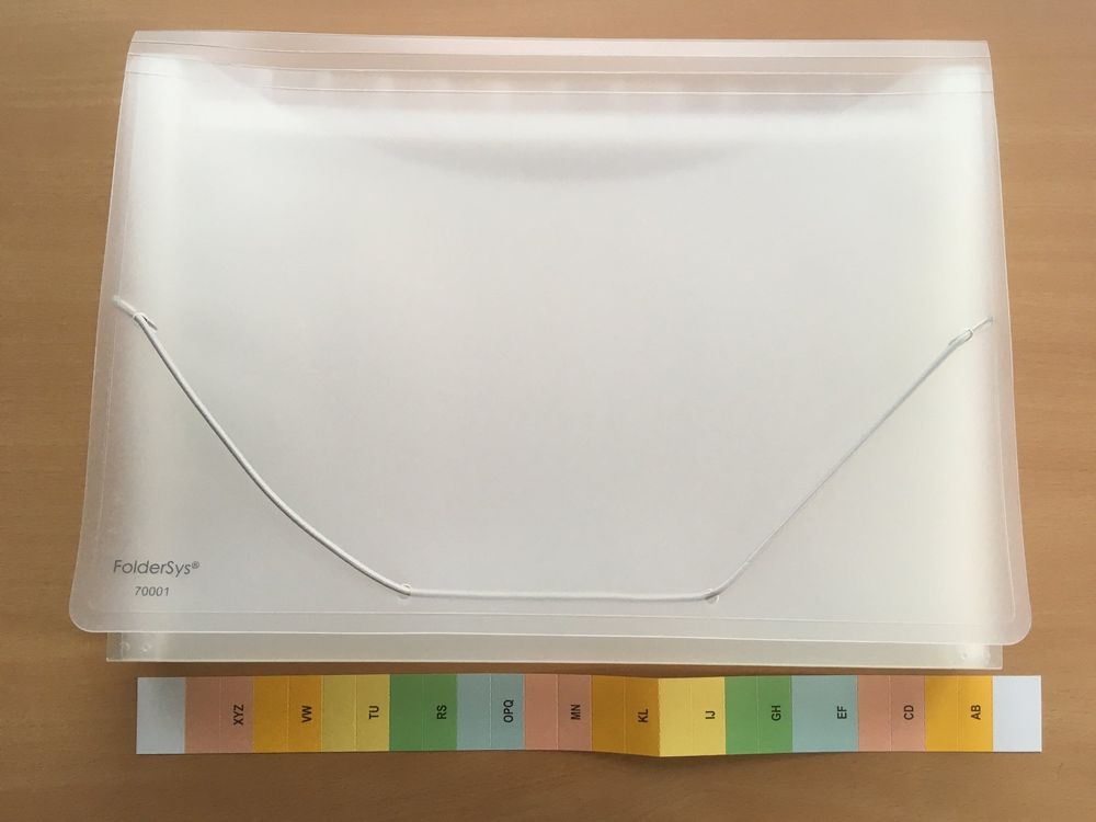 Fächertasche – Mappe transparent 12 teilig (Neu und originalverpackt ...