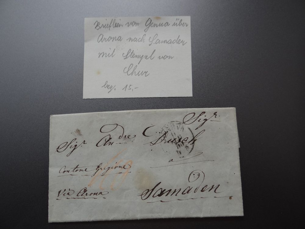 Alter Brief von 1855 mit tollem Stempel von Chur ab CHF 1.-- (Gebraucht ...